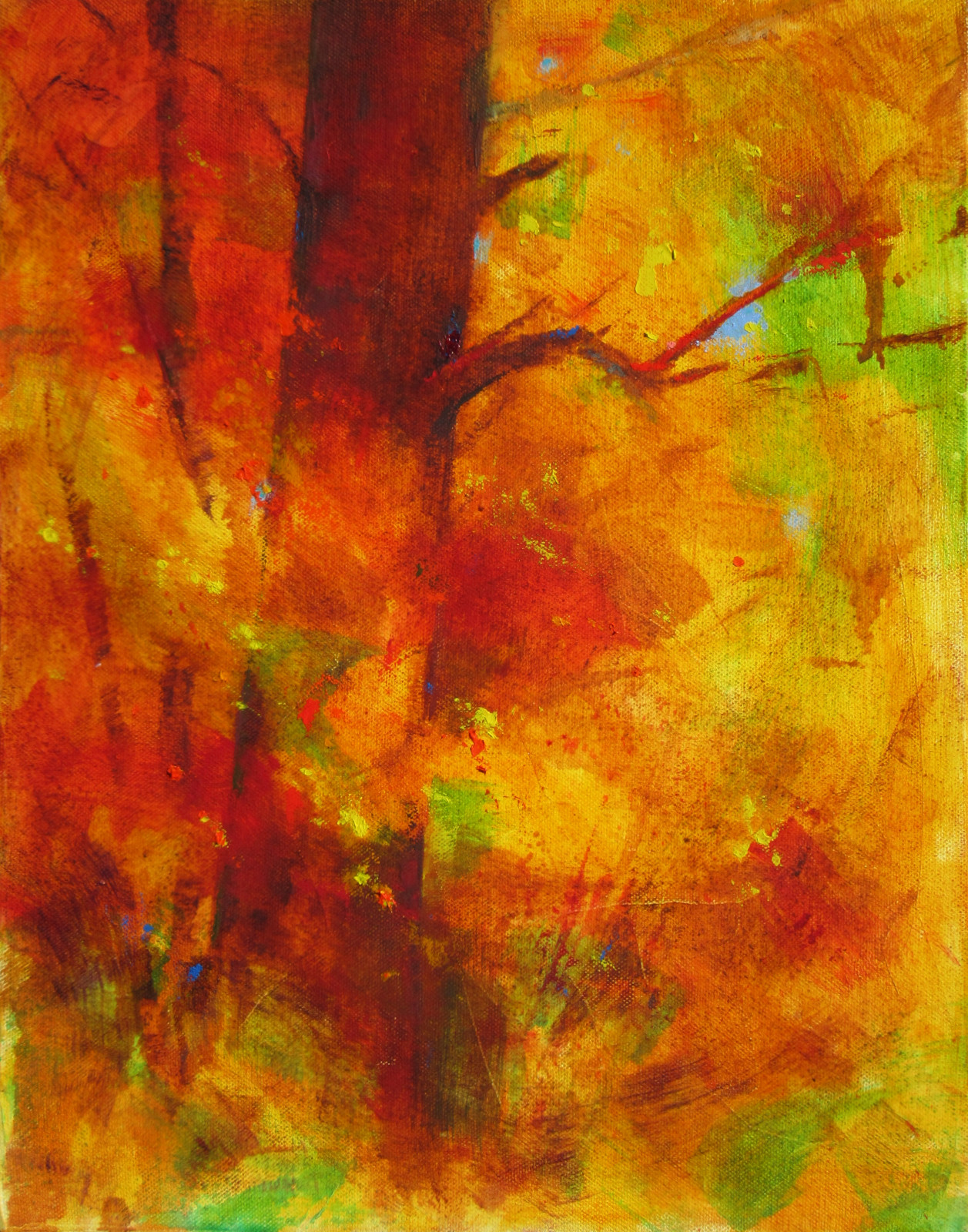 Autumn Abstract 14x11 Oil - Michael Chesley Johnson | Artist | Author
